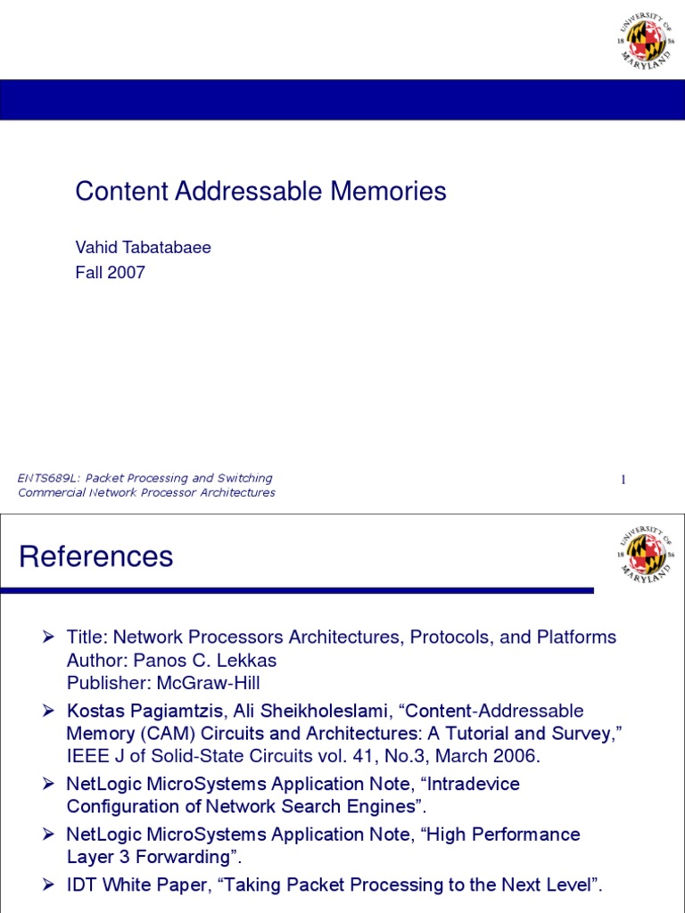 Content Addressable Memory | PDF