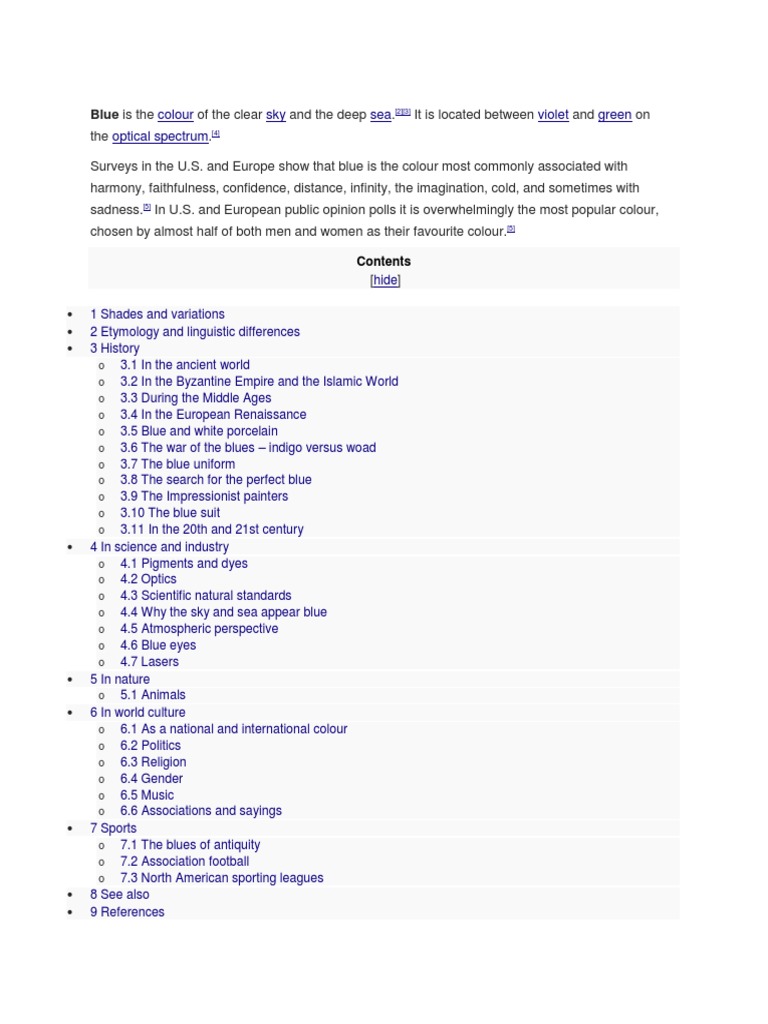 The Many Shades of Blue: A Comprehensive Examination of the Color Blue ...