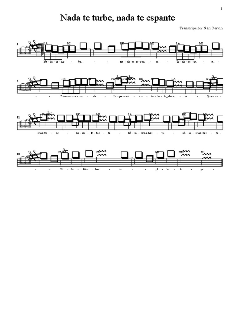 Nada Te Turbe (Taizé) | PDF