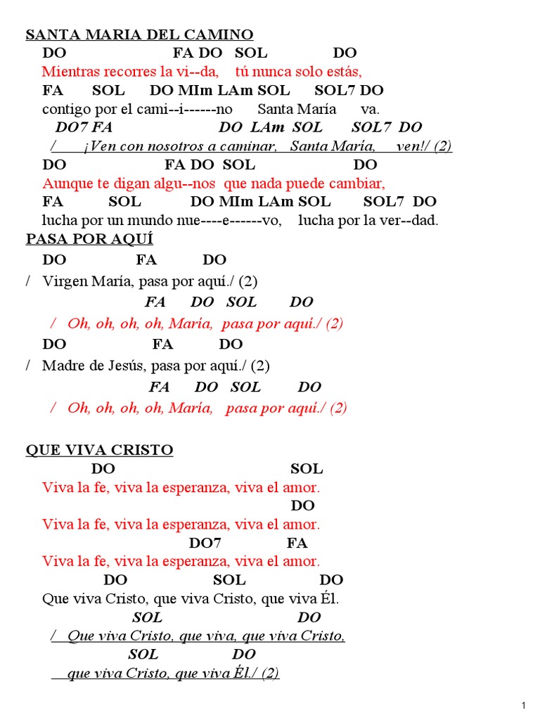 Mix de Alabanzas Con Acordes | PDF | Cristo (título) | María, madre de ...