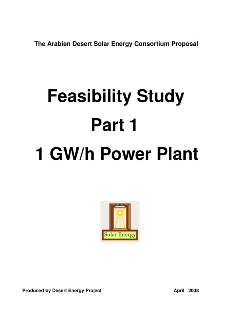 Feasibility Study 1 | PDF | Solar Power | Photovoltaics
