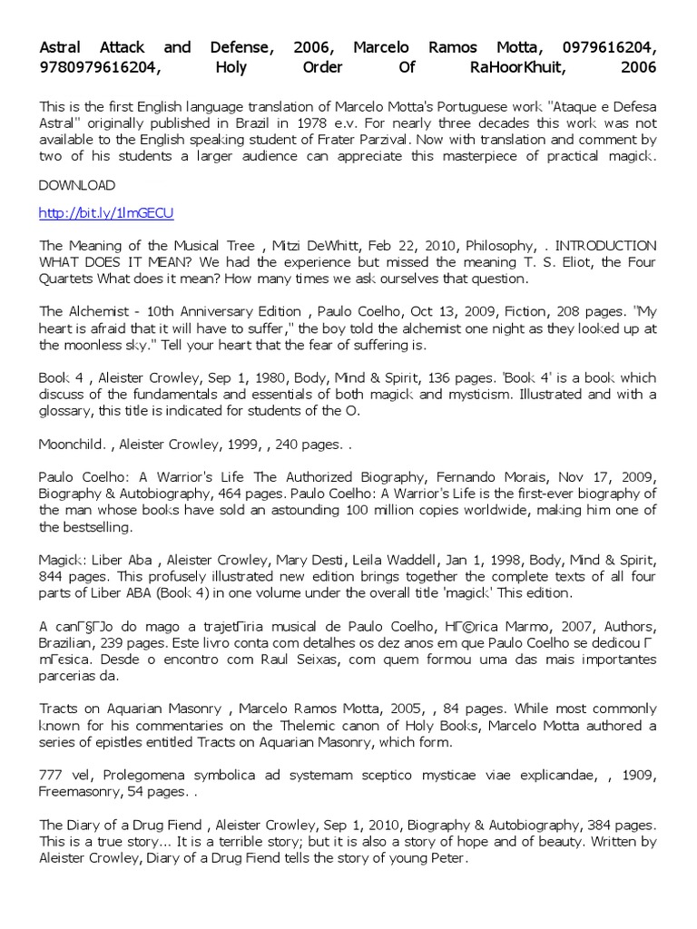 Astral Attack and Defense | PDF | Magick (Thelema) | Aleister Crowley