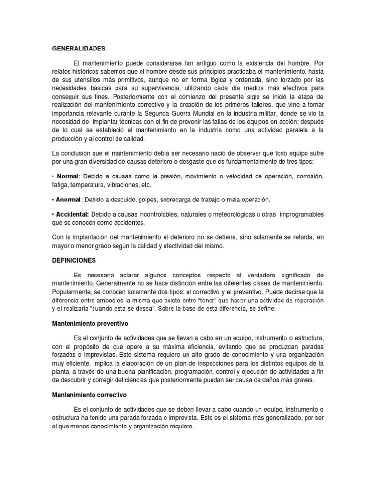 Tipos de Mantenimiento en Obras Civiles | PDF | Recursos humanos | Science