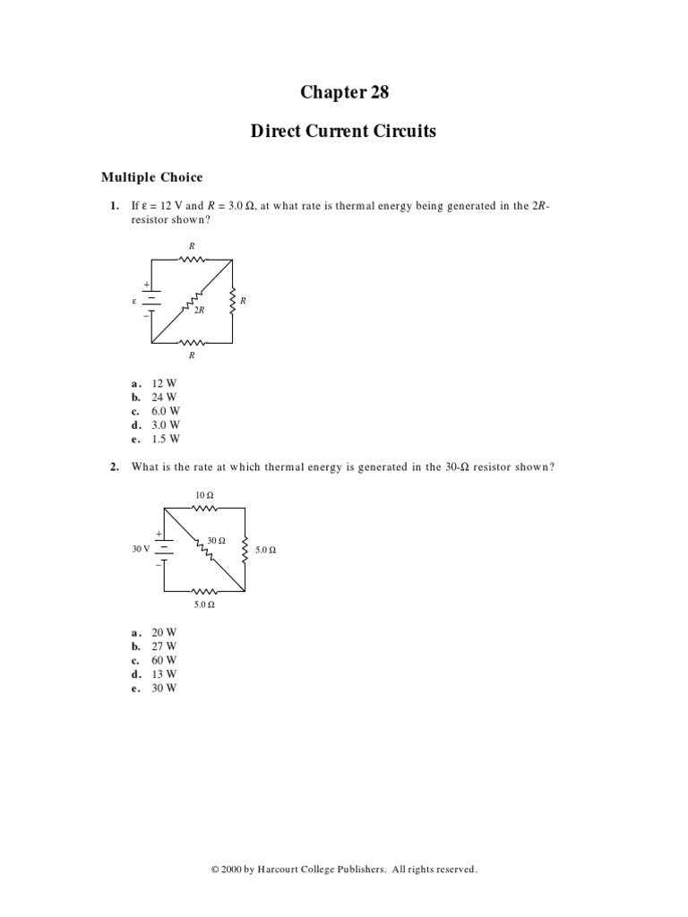 CH 28 | PDF | Series And Parallel Circuits | Capacitor
