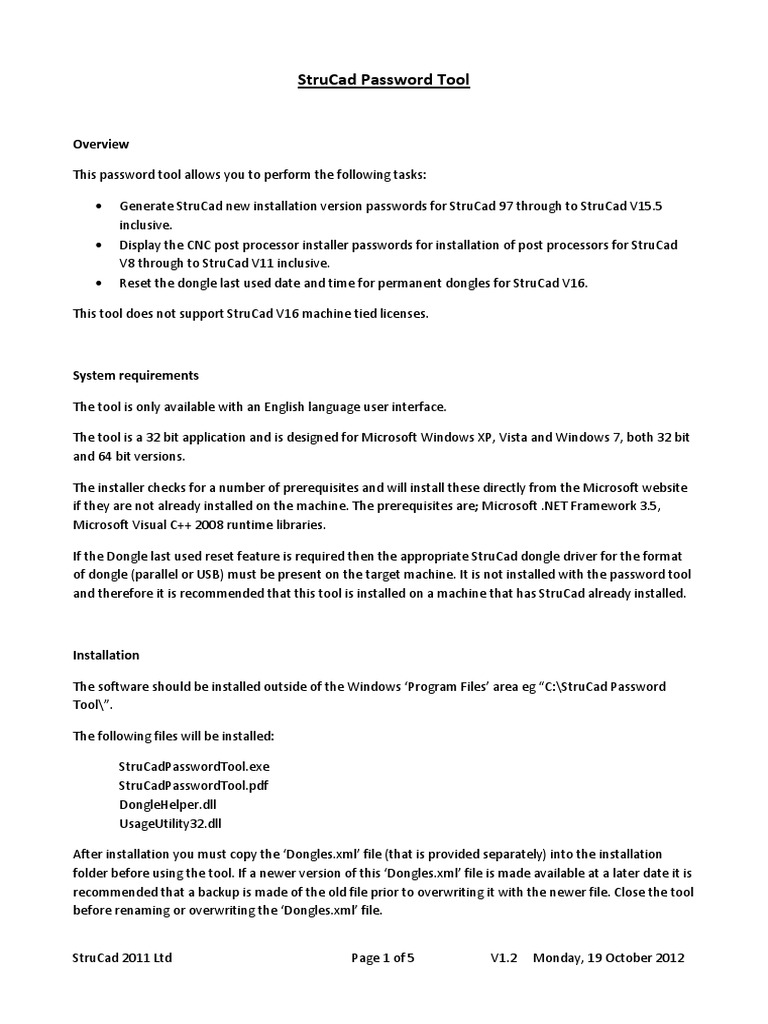 StruCad Password Tool | PDF | Installation (Computer Programs) | Computer File