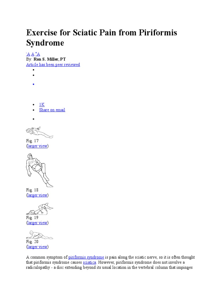 Exercise For Sciatic Pain From Piriformis Syndrome | PDF ...
