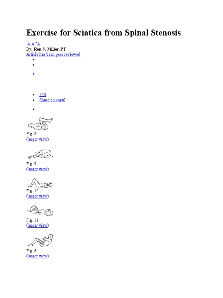 Sciatica Exercises for Spinal Stenosis | PDF | Nervous System ...
