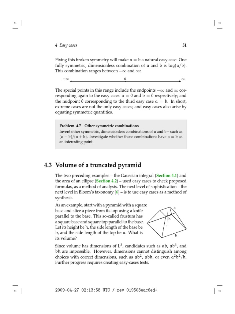 Truncated Pyramid Volume PDF | PDF