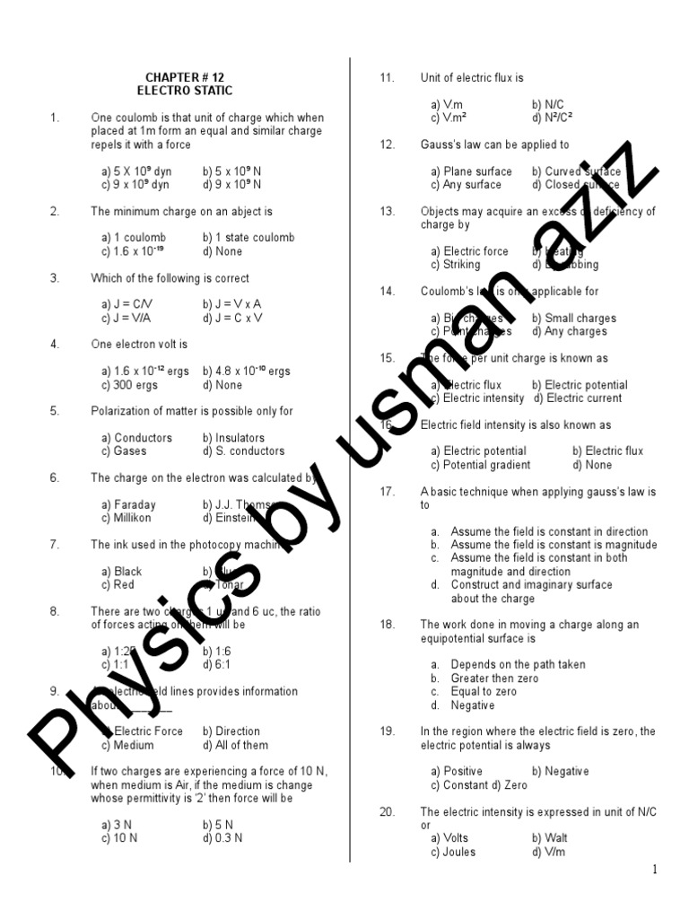 Second Year Physics Objective | PDF | Inductor | Inductance
