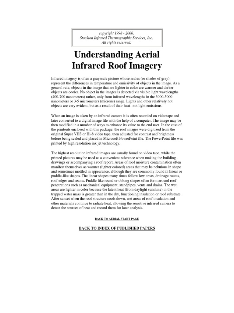 Understanding Aerial Infrared | PDF