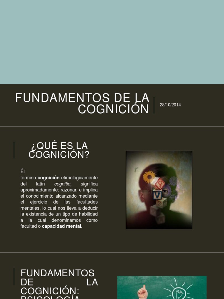 Fundamentos de La Cognición | PDF | Sicología | Procesos mentales