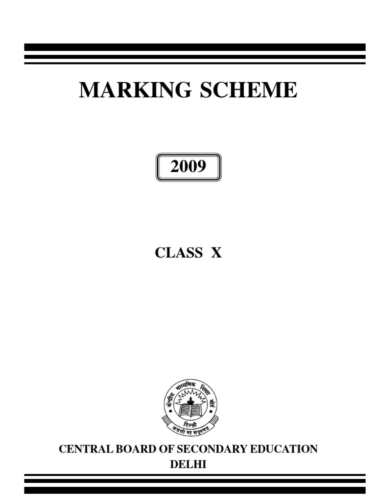 Marking Scheme | PDF | Chocolate | Teachers