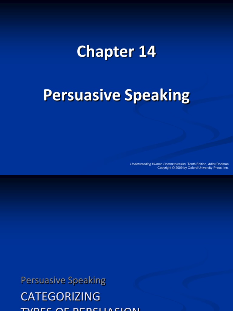 Persuasive Speaking | PDF | Persuasion | Speech