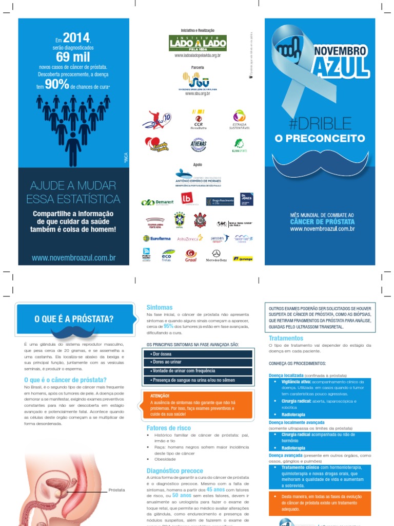 Folheto Triptico | PDF | Câncer de próstata | Câncer