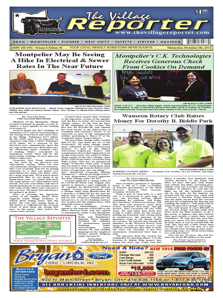 The Village Reporter - November 5th, 2014 PDF | PDF | Violence