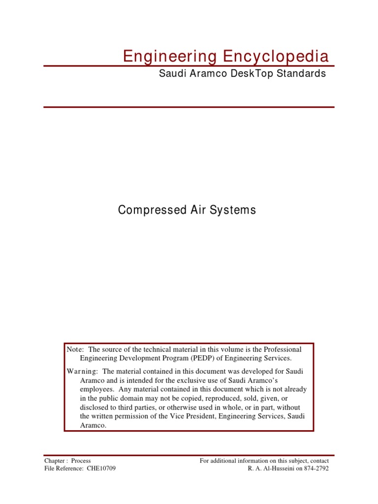 Saudi Aramco's Guide to Compressed Air Systems | PDF | Gas Compressor ...