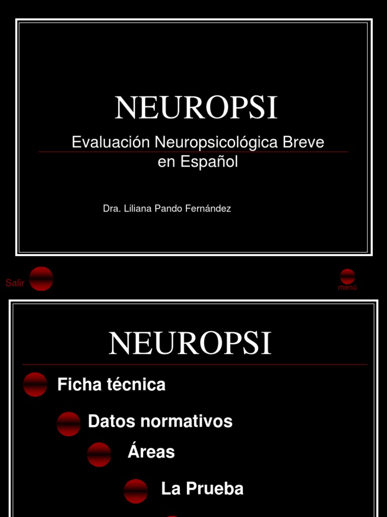 Evaluación Neuropsicológica Breve NEUROPSI | PDF | Epistemología ...