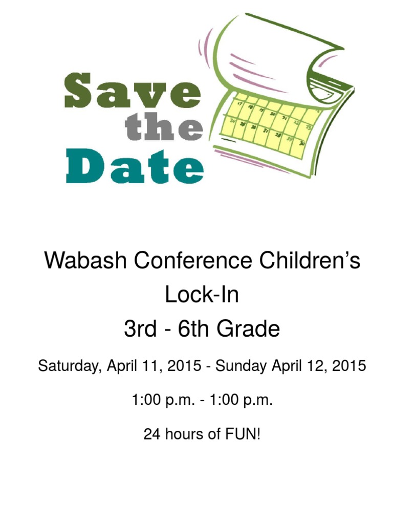 2015 Lock - in Save The Date | PDF