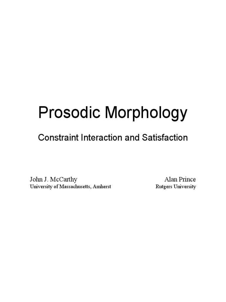 Prosodic Morphology | PDF | Phonology | Cognition