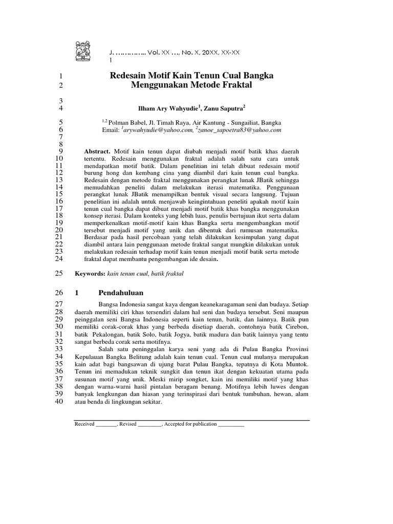 Template ITB Journal | PDF