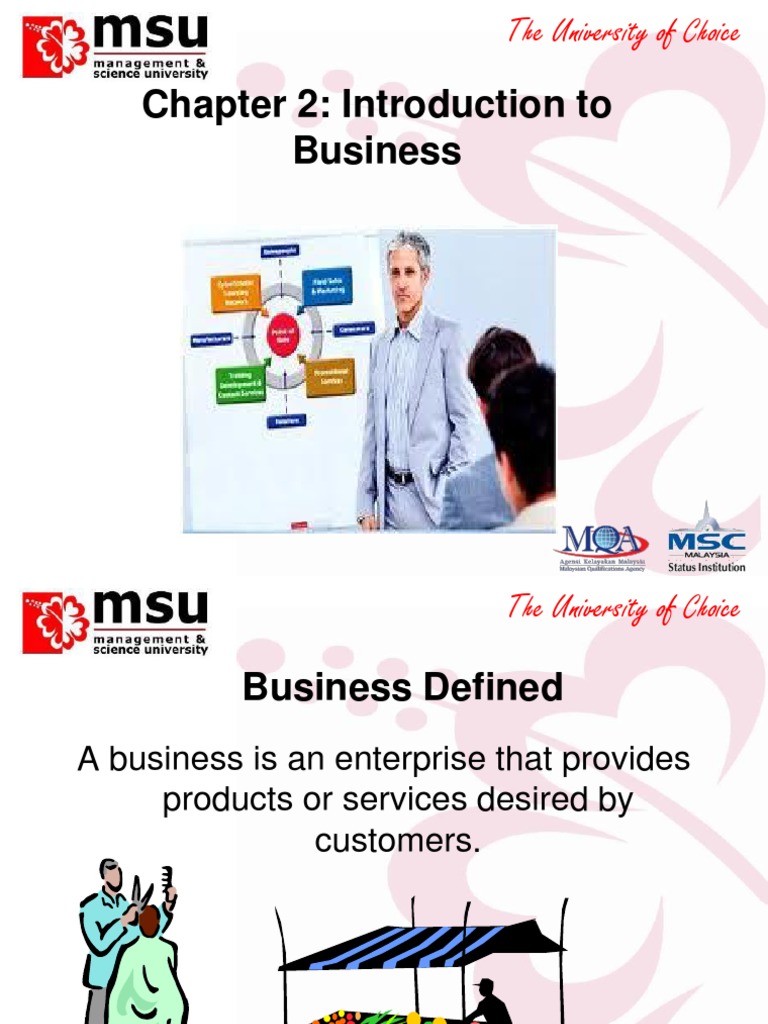 Topic 4 Introduction To Business | PDF | Small Business | Entrepreneurship