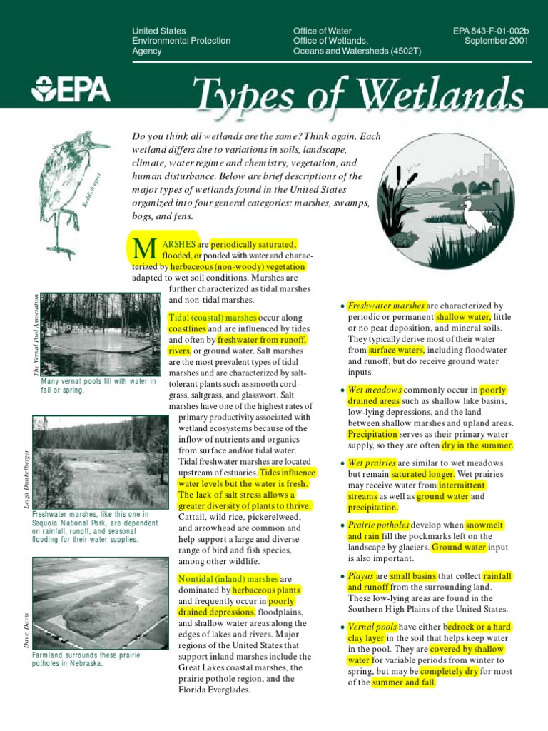 United States Office of Water EPA 843-F-01-002b Environmental ...