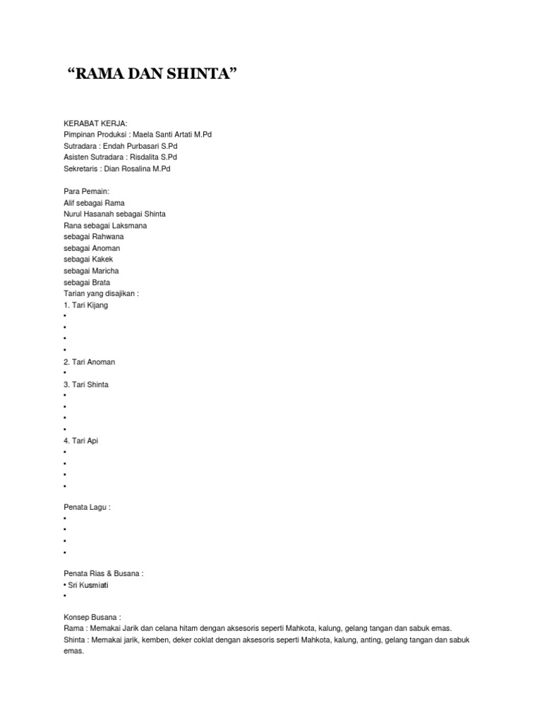 Rama Dan Sinta | PDF