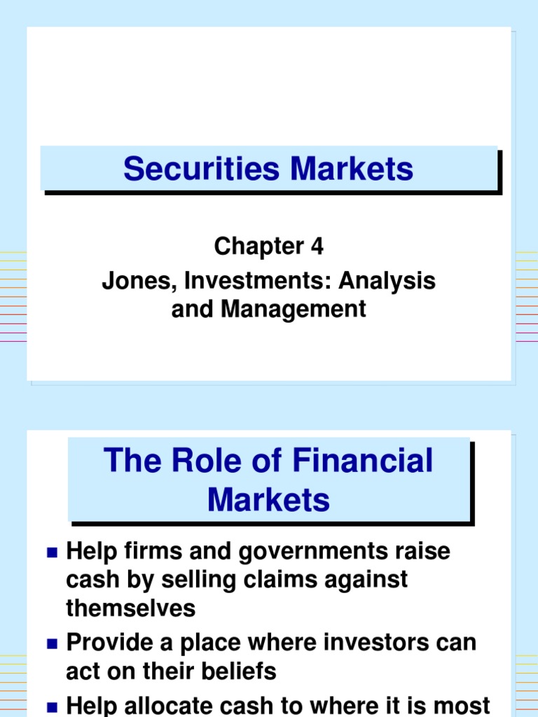 Understanding Financial Markets: An Overview of Securities Exchanges ...