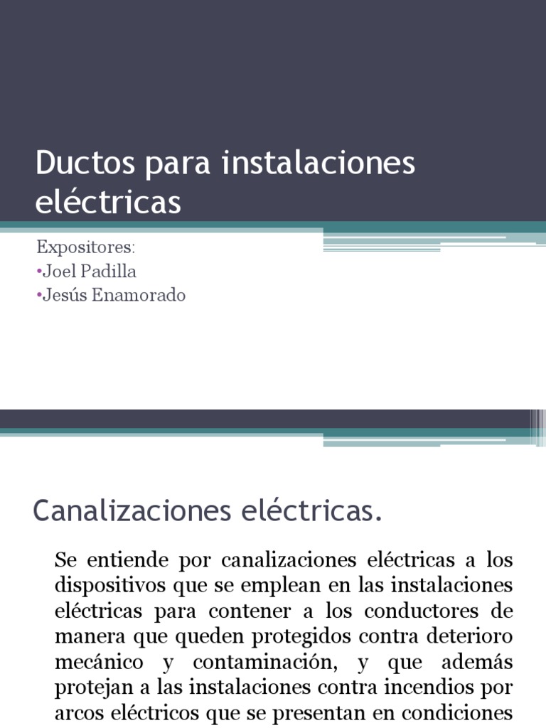 Ductos Para Instalaciones Eléctricas | PDF | Tubería (transporte de fluidos) | Rieles