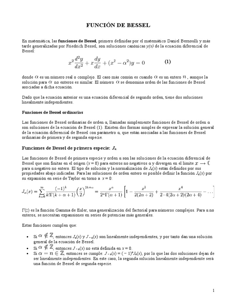 Funciones de Bessel: Definición y Tipos | PDF | Modulación de ...