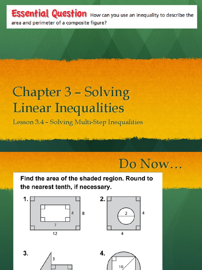 Solving Multi-Step Inequalities | PDF