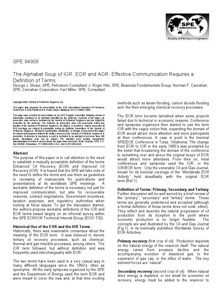 The Alphabet Soup of IOR, EOR and AOR Effective Communication Requires A Definition Terms | PDF ...