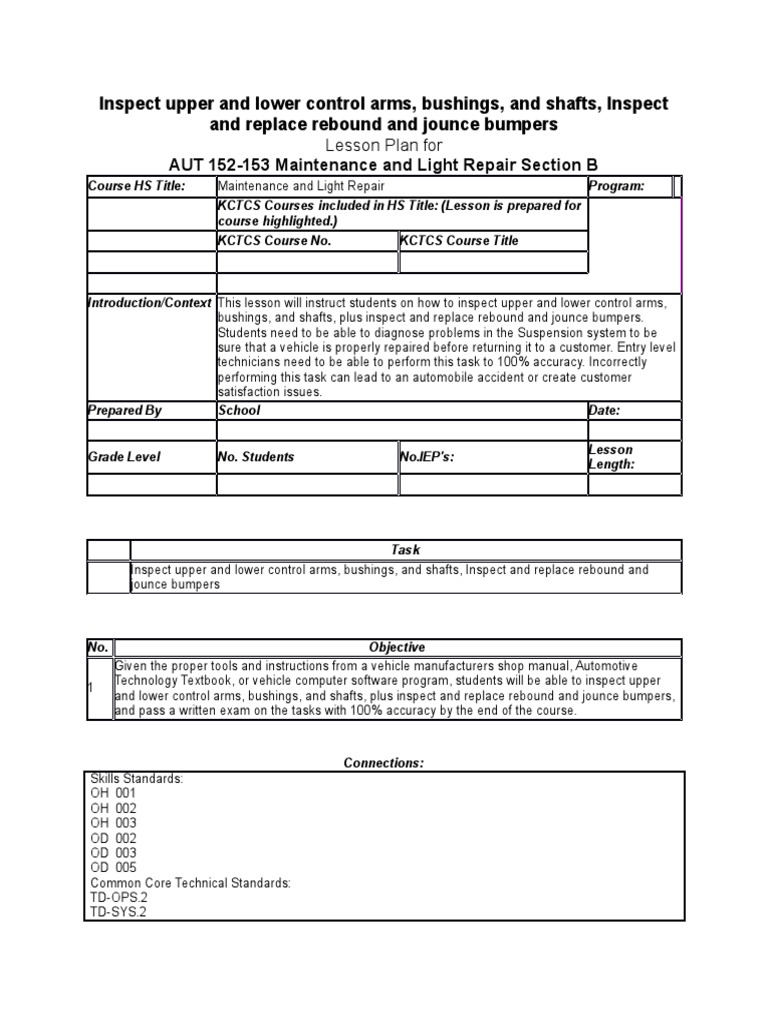 Inspecting Control Arms and Bushings | PDF | Suspension (Vehicle ...