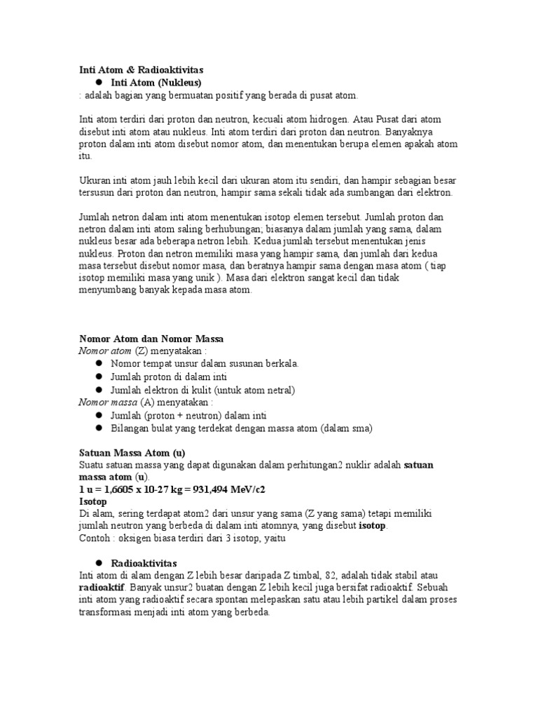 Inti Atom | PDF
