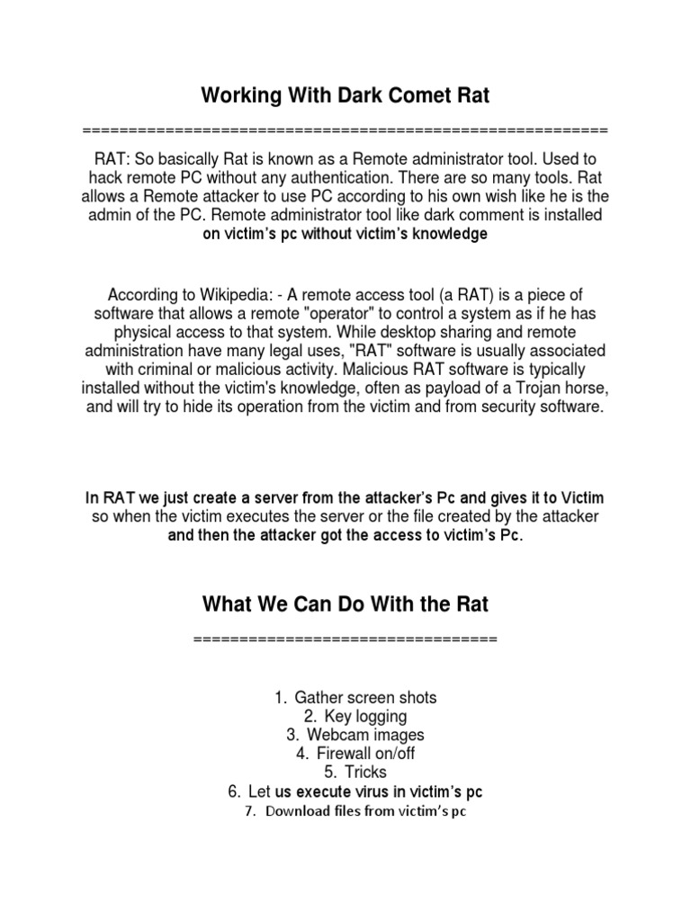 Working With Dark Comet Rat | PDF | Port (Computer Networking) | Domain ...