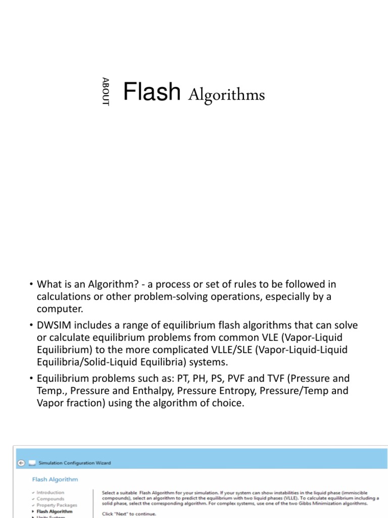 DWSIM Flash Algorithm About | PDF