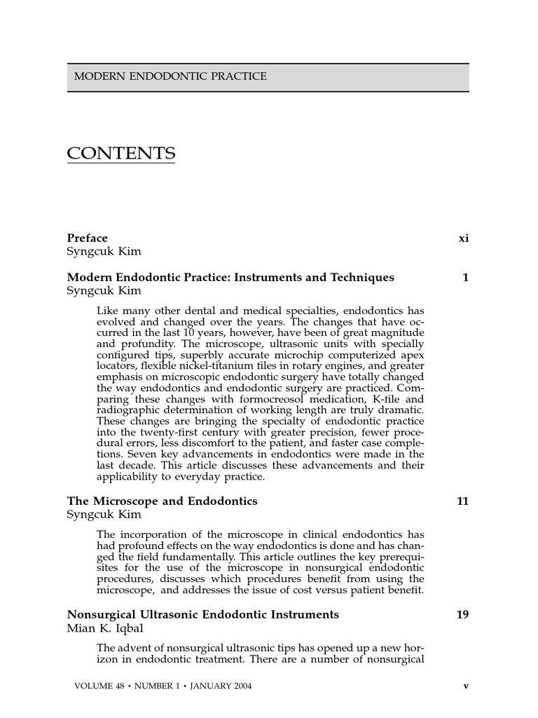 Modern Endodontic Practice | PDF | Mouth | Dentistry