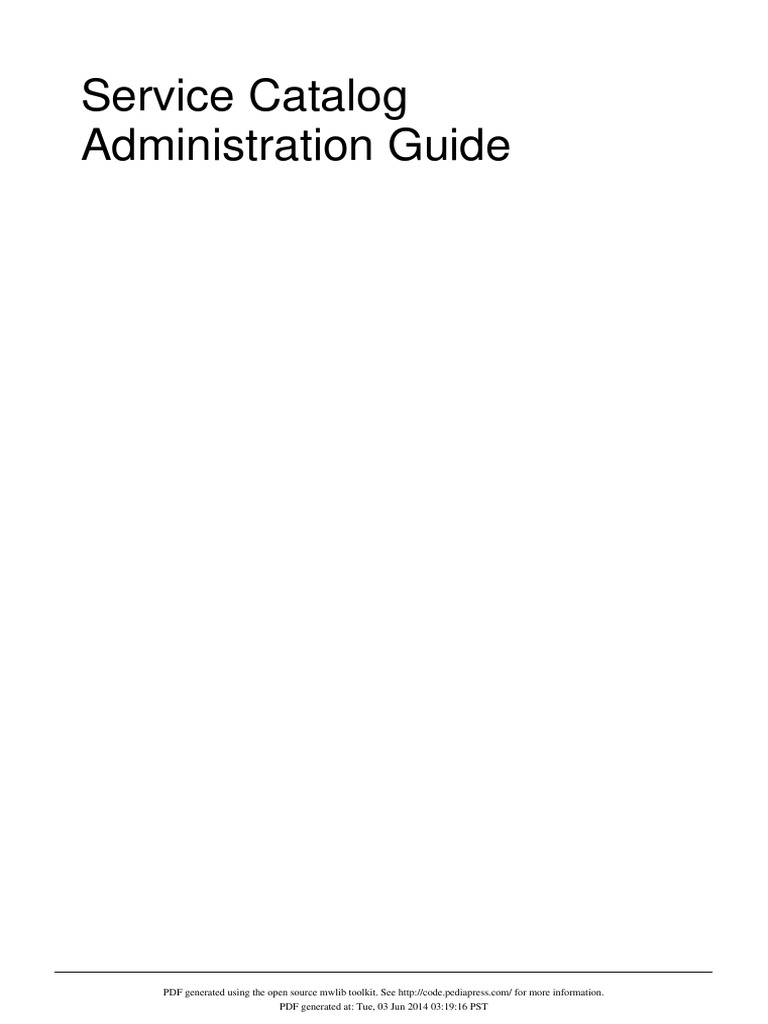 ServiceNow Service Catalog Administration Guide | PDF | Home Page ...
