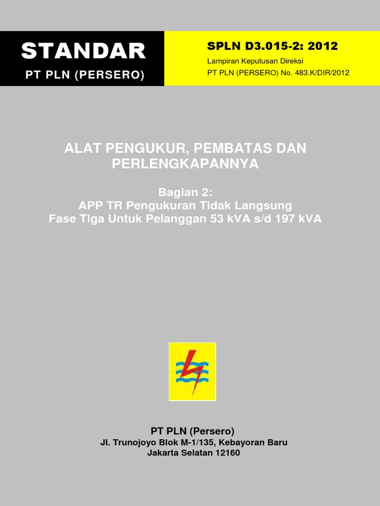 SPLN d3.015-2 2012 App Bagian 2 | PDF