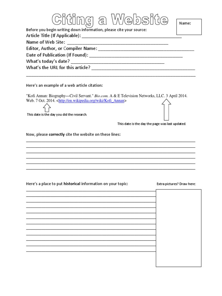 Citation and Research Notes Template | PDF