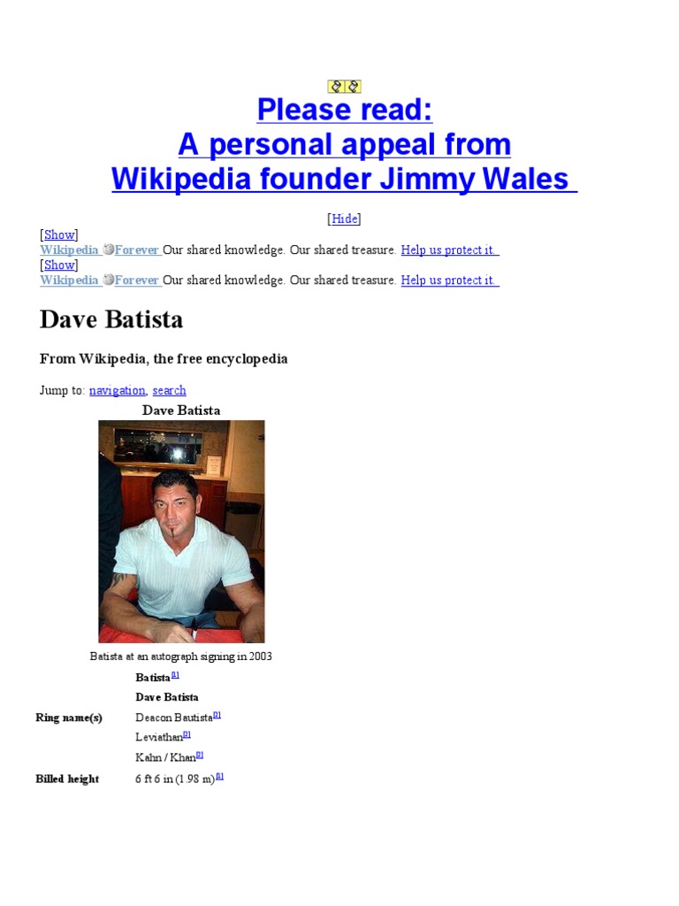 Please Read: A Personal Appeal From Wikipedia Founder Jimmy Wales | PDF