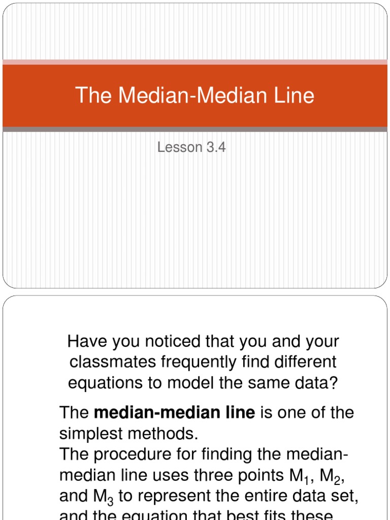 The Median-Median Line | PDF | Median | Areas Of Computer Science