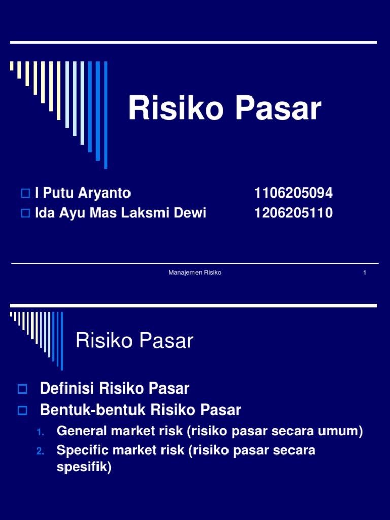 Teknik Manajemen Risiko Pasar | PDF | Bisnis | Metode & Bahan Ajar
