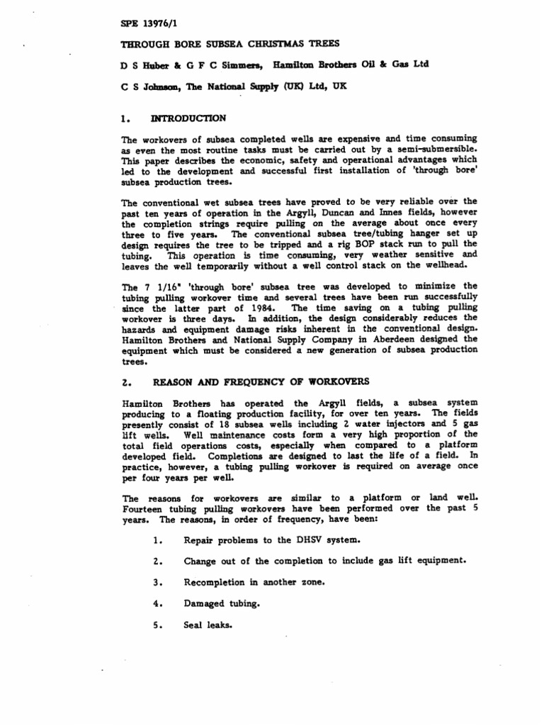00013976-Through Bore Subsea XT | PDF | Chemical Engineering | Gases