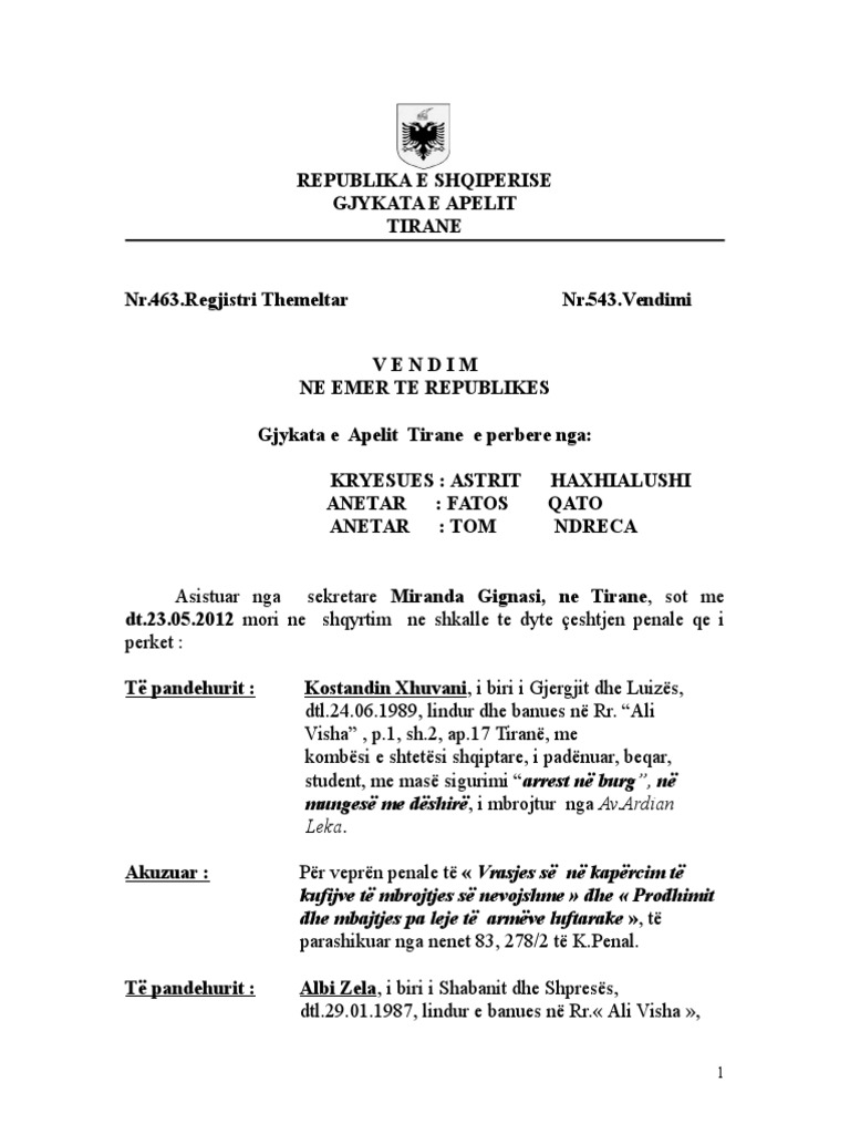 Gjykata e Apelit | PDF