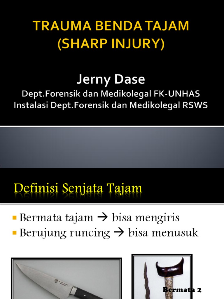 Trauma Tajam (Sharp Injury), JD | PDF | Filsafat