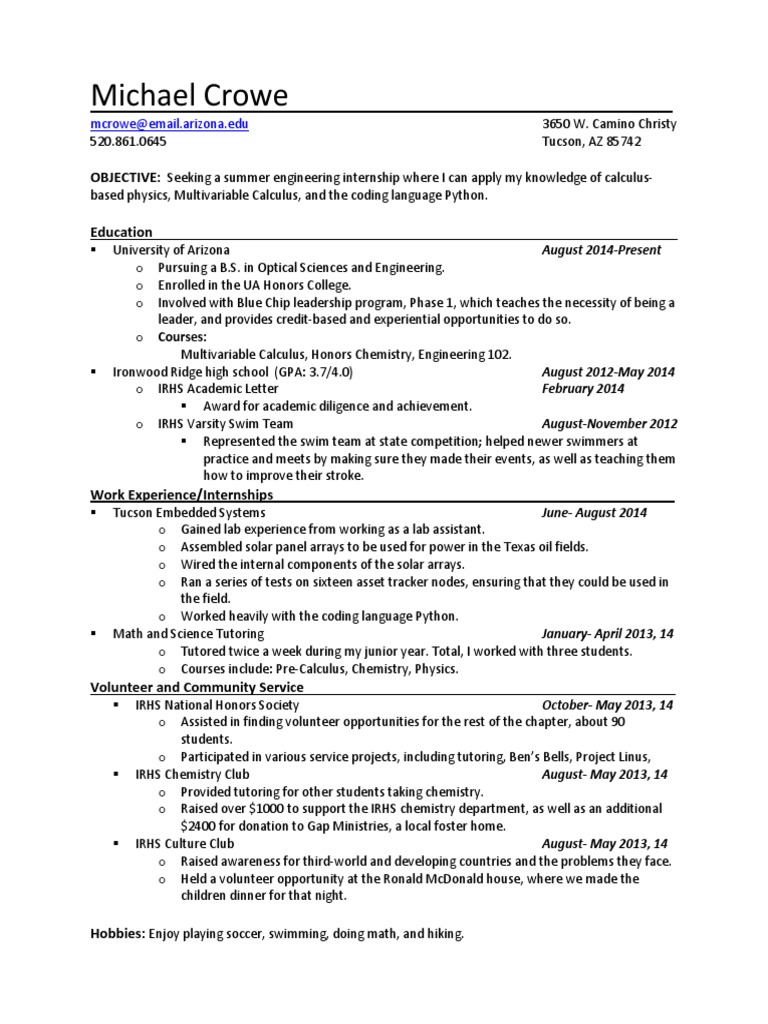Resume - Fake Name | PDF | Language Arts & Discipline