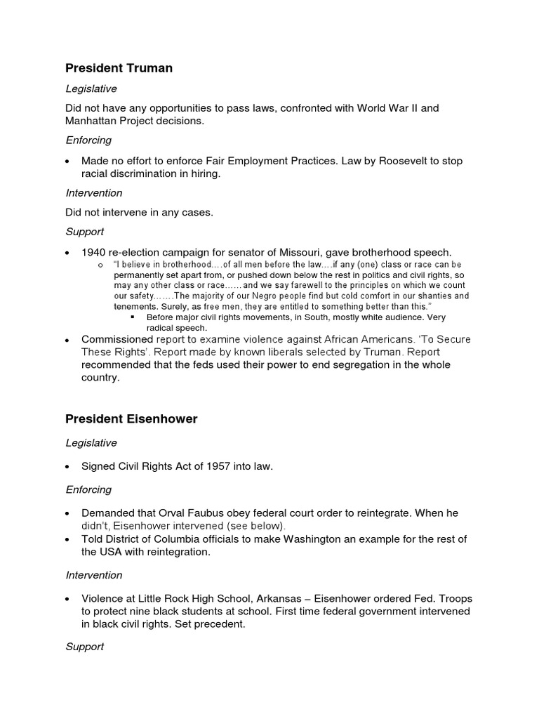 President Truman and Eisenhower | PDF | Social Science