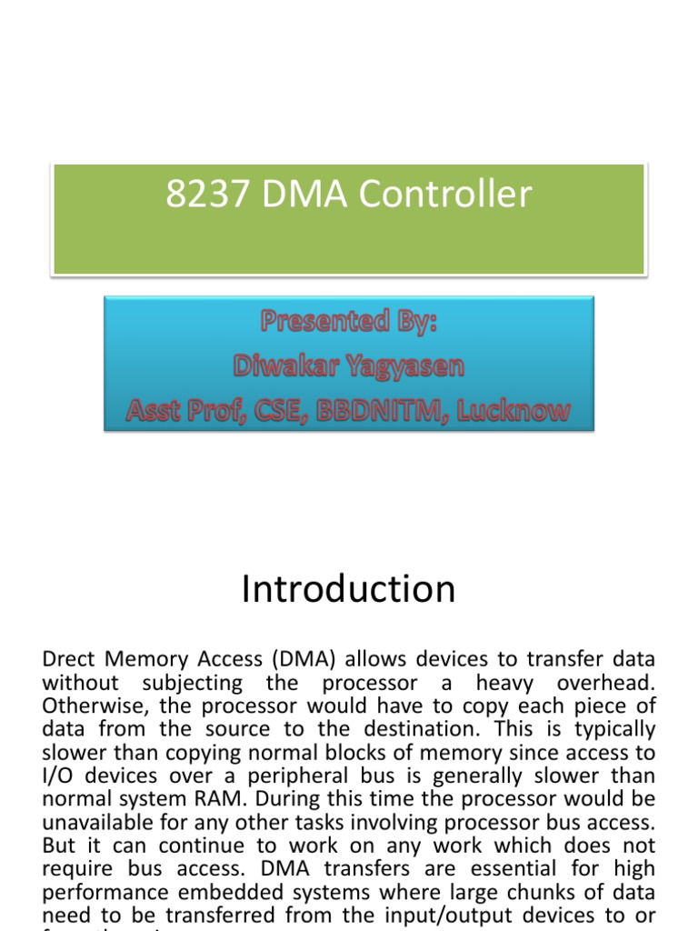 8237 Dma Controller | PDF | Input/Output | Computer Data Storage