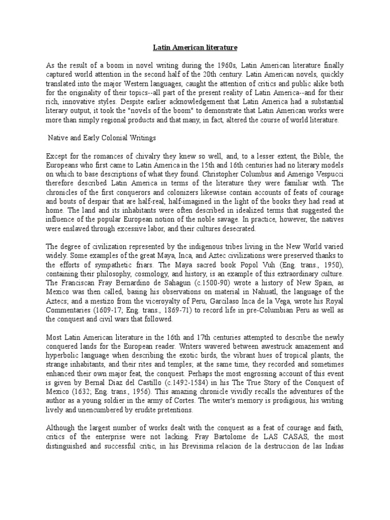 Latin American Literature | PDF | Gabriel García Márquez | Latin ...